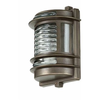 Licht-Erlebnisse Licht-erlebnisse - Wandlampe au&szlig;en Schwarz antik Glas Messing massiv Au&szlig;enleuchte Wand Haus