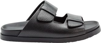 Doucal's Homme, Chaussures, Noir, Taille: 45 EU Slides en cuir