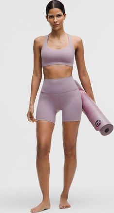 lululemon Short Align taille haute pour Femmes - 15 cm - Violet/Pastel - Taille 14