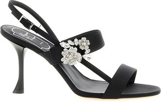 Roger Vivier Femme, Chaussures, Noir, Taille: 40 EU Mini Bouquet Sandal 85