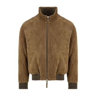 The Jack Leathers Tobia Suede Jacket - Homme - Vestes - Brun - Taille: L