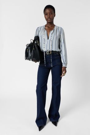 Gerard Darel Blouse fluide imprim&eacute; chainettes - CAMMIE - Naturel