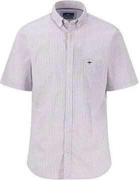 Fynch-Hatton Chemise à manches courtes en coton avec motif minimal, Peony (bordeaux), XXL