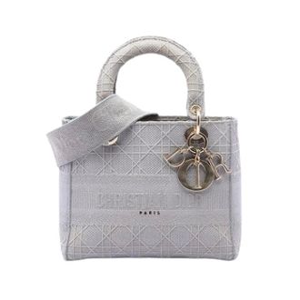 Dior Sac &agrave; main Pre-owned Lady D-Lite - Femme - Pre-owned - Gris - Taille: ONE Size