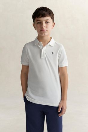 GANT Teenager Shield Piqu&eacute; Poloshirt (122/128) Wei&szlig;