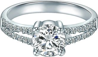 Trilani Ring - Sterling Silber Ring Zirkonia - Gr. 47 - in Silber - f&uuml;r Damen