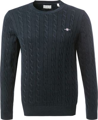 GANT Herren Pullover blau unifarben