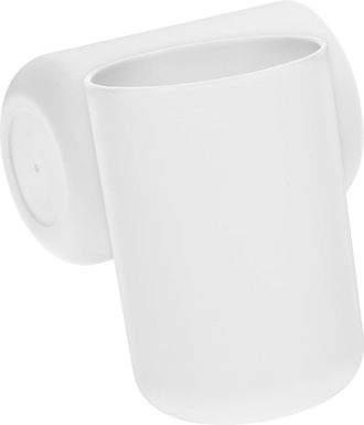 NUOBESTY Homoyoyo 2 St&uuml;ck Zahnb&uuml;rstenbecher 300ml aus Bpa Freiem PP Kunststoff Wei&szlig; Mundsp&uuml;lbecher und Badezimmerbecher Vielseitig Nutzbar Leicht und Langlebig