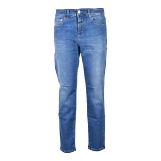 Closed Femme, Jeans, Bleu, Taille: W34 Jean Slim Fit en Coton &Eacute;lasthanne