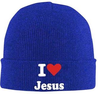 Generic Jadore J&eacute;sus (Dr&ocirc;le) Femme Homme Bonnet De Trawler Classique Bonnets Tricot&eacute; Confortable Bonnet De P&ecirc;cheur pour Casque Moto Sport Randonn&eacute;e