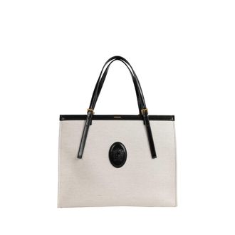 Versace Rivi&egrave;re Large Canvas Tote Bag