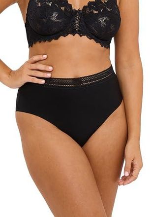 Sans Complexe Invisible Coton_61PAN79 Slips, Noir & Noir, 46/48 (Lot de 2) Femme