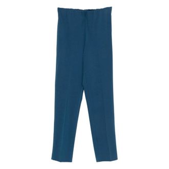 Le Tricot Perugia Gerade geschnittene Hose - - Trousers - Damen - Blau - 2XL
