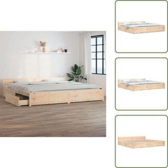 vidaXL The Living Store Bett mit Schubladen 200x200 cm - Schubladenbett