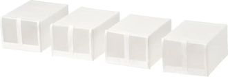 IKEA Ikea SKUBB Schuhbox, weiß, 4-teilig, 22 x 34 x 16 cm
