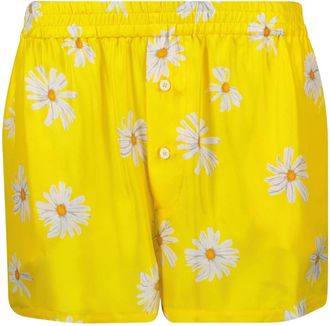Moschino Femme, Shorts, Jaune, Taille: 36 FR Robe Courte &agrave; Imprim&eacute; Marguerites