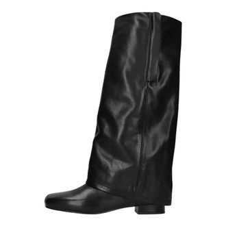 Ash Kimono Euro Zehen-Stiefel zum &Uuml;berziehen mit Umschlag und hohem Schaft - - Shoes - Damen - Schwarzk - 38 EU
