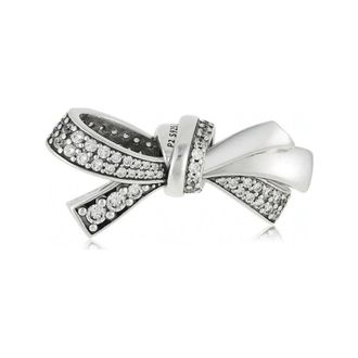 Pandora Schleifen-Charm mit klarem Zirkonia - - Accessories - Damen - Grau - ONE SIZE
