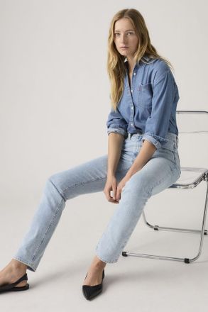 Levi's Jean 724 Taille Haute Straight - Femme - Bleu / Siren Singer - 23X32