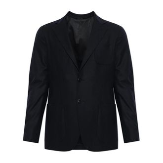 Giorgio Armani Einknopf-Blazer aus Filz - - Jackets - Herren - Blau - L