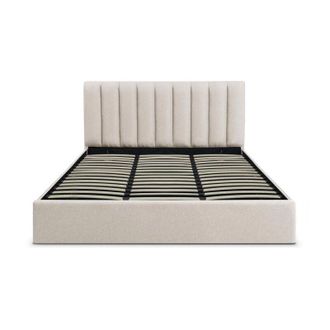 Paris Prix Paris Prix - Lit Coffre Design en Tissu Songa 180x200cm Beige
