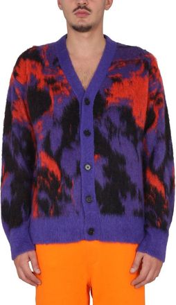 Msgm V-Neck Ribbed Cardigan - Multicolor