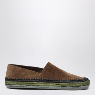 Loewe Rio Slipper in Braun aus Wildleder und Raffia