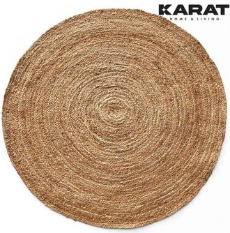 Floordirekt Tapis de jute Surat Rond Tiss&eacute; &agrave; la main En fibres naturelles 150 x 150 cm
