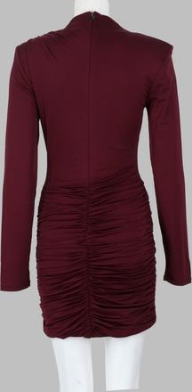 Rotate Draped Viscose Dress - Red