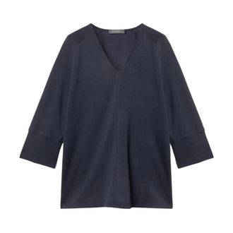 Elena Miro Stilvolles Strickoberteil - - Tops - Damen - Blau - M