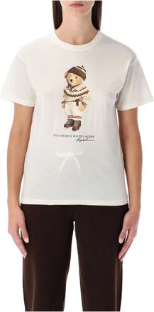 Polo Ralph Lauren Femme, Tops, Blanc, Taille: 42 FR Tshirt Bear