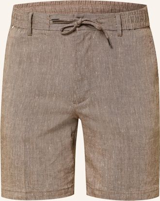 HUGO BOSS Shorts Kane Mit Leinen braun