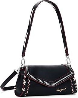 Desigual sac à épaule bandoulière pochette Zarauz Manhattan Pespuntes Crossbody Bag Black noir