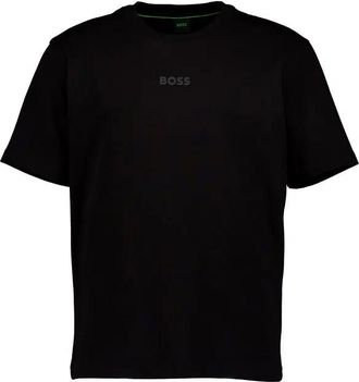 HUGO BOSS Herren T-Shirt schwarz Baumwolle