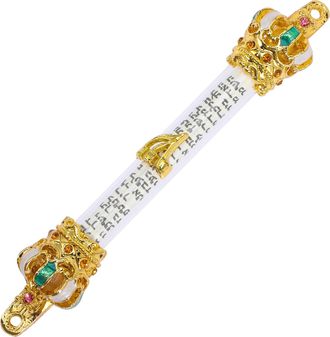 Artibetter Zierliche Metall Schriftrolle f&uuml;r Haust&uuml;r Rechts Religi&ouml;se T&uuml;rrolle mit 2 Loch Design Filigrane J&uuml;dische T&uuml;rdekoration f&uuml;r Zuhause