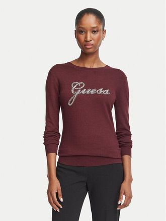 Guess Pullover W6BR53 Z1454 Dunkelrot Regular Fit
