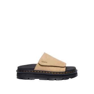 Dr. Martens Zebzag Suede Platform Slide - - Shoes - Damen - Beige - 39 EU