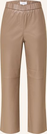 Comma Comma Hose In Lederoptik braun