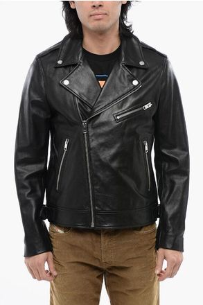 Diesel Leather Biker Jacket L-GARRETT-R size L