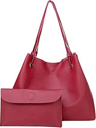 Generic Lot de 2 sacs &agrave; main &agrave; bandouli&egrave;re pour femme, sac &agrave; main, guitare, sac &agrave; main, Rouge, Taille unique