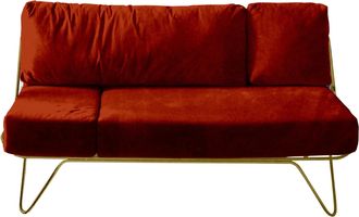 Honor&eacute; Canap&eacute; Croisette, structure dor&eacute; mat epoxy, velours Honor&eacute;