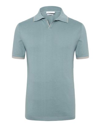 Daniele Fiesoli Softes Poloshirt aus edler Giza-Baumwolle mit Variokragen in