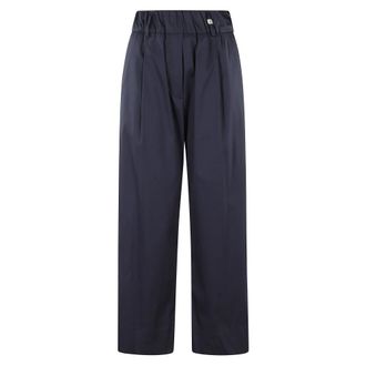 Myths Dunkelblaue Baumwollhose mit geradem Bein - - Trousers - Damen - Blau - M