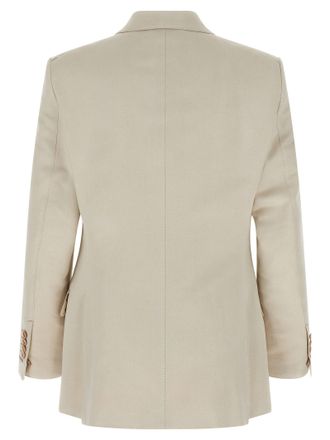 Tom Ford Double-Breasted Cotton-Silk Blazer - Cream