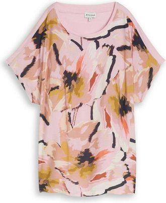 Tom Tailor T-Shirt T-Shirt Plus Size - T-Shirt im Material-Mix