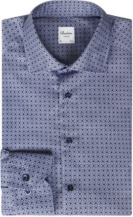 Stenströms Gemustertes Hemd aus Twofold Super Cotton, Slimline in