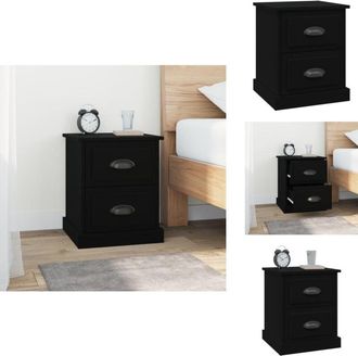 vidaXL Table de chevet noir 39x39x47,5 cm bois dingénierie - Table De Chevet - Table Nuit - Meubles Chambre - Mobilier Design - Table Noire