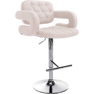 Clp Barhocker Dublin Stoff beige chrom