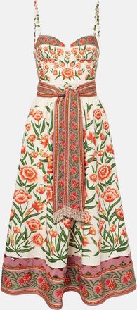 Farm Rio Bedrucktes Midikleid aus Baumwolle