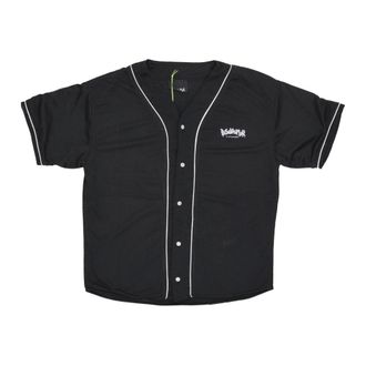 Disclaimer Logo Mesh Shirt Schwarz V-Ausschnitt - - Shirts - Herren - Schwarzk - M